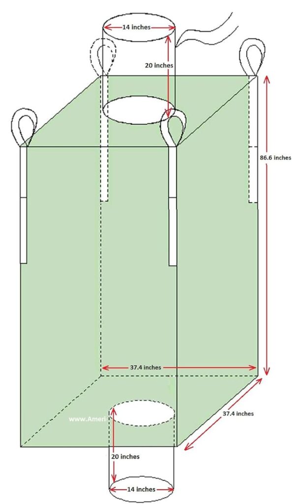 Top Input Spout, Bottom Spout - American Big Bags, Bulk Bags, Big Bags